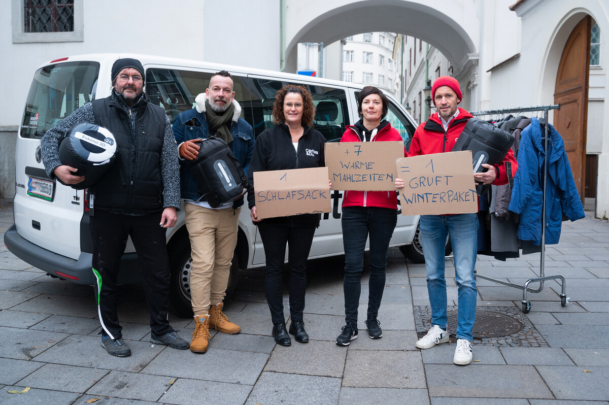Caritas und Robert Kratky bitten um Spenden für Gruft-Winterpaket ...